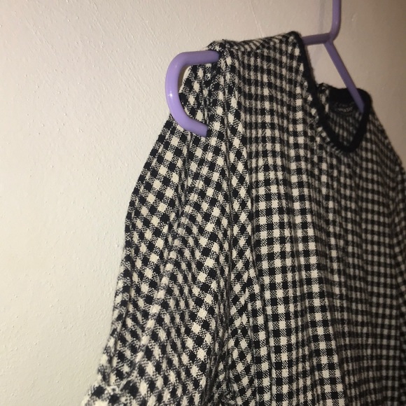 Zara | Tops | Zara Basic Checkerboard Blouse | Poshmark